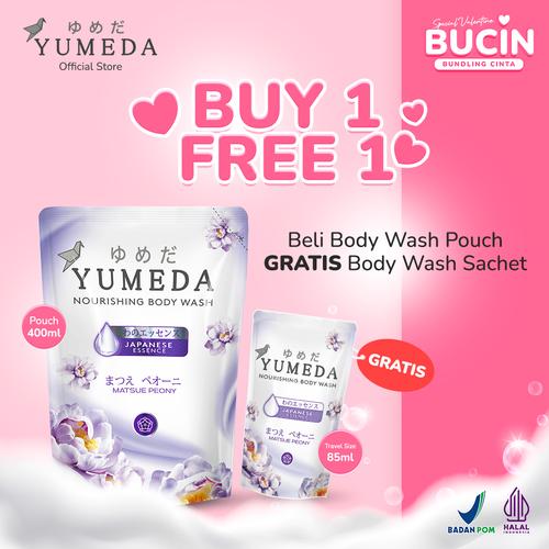 Jual [BUNDLING] YUMEDA Nourishing Body Wash Matsue Peony Pouch 400mL ...