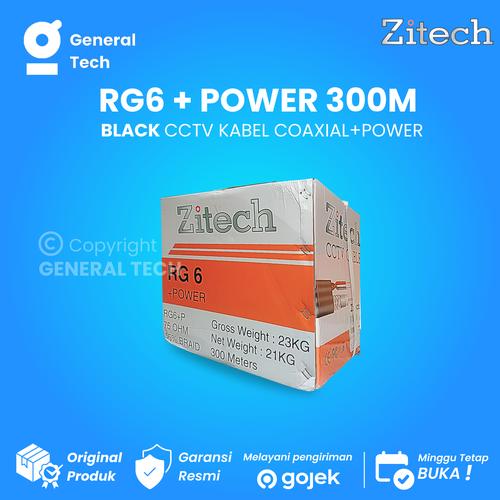 Jual Zitech Kabel CCTV Coaxial RG6 + Power 100m / Kabel CCTV RG6 ...