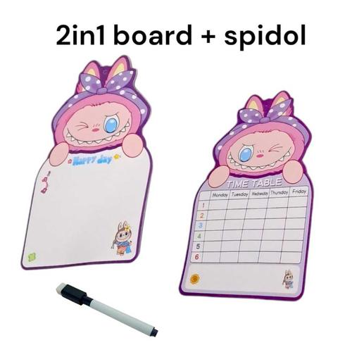 Jual Mini board labubu 2IN1 / Papan tulis mini labubu free spidol per ...