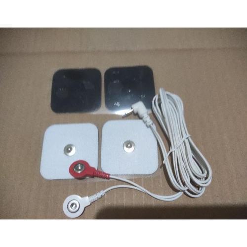 Jual 4 Buah Elektroda Pad Tens Dan 1 Kabel 2 arah Fisioterapi Plug Gel ...