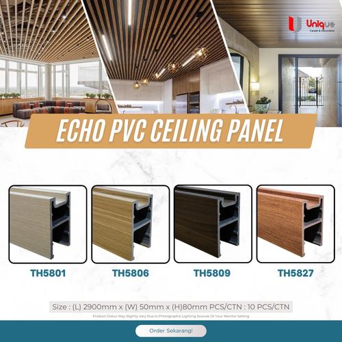 Jual ECHO Ceiling Panel 5cm / PVC Plafon 2.9m Click on Motif Kayu ...