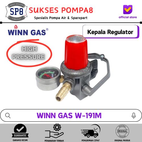 Jual Kepala Regulator Winn Gas W-191M High Pressure / Regulator Tekanan ...