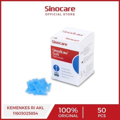Promo Blood Lancet 28G Sinocare Sinodraw Soft Twist Lancet 28G ...