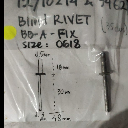 Jual PAKU RIVET STAINLESS STEEL SS304 4.8MM 3/16" 1 BOX ISI 500 - Kota ...