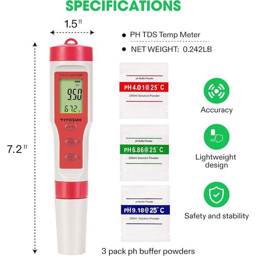 Jual ALAT UKUR PH METER AIR MULTI FUNGSI | PH TDS EC TEMPRATURE ...