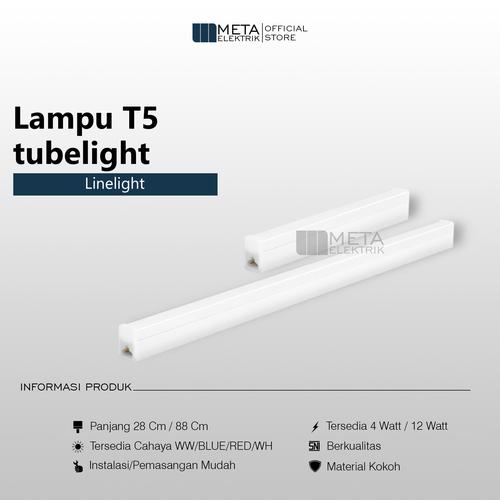Jual Lampu LED tube light T5 lampu TL tube light - Warm white, 12 Watt ...
