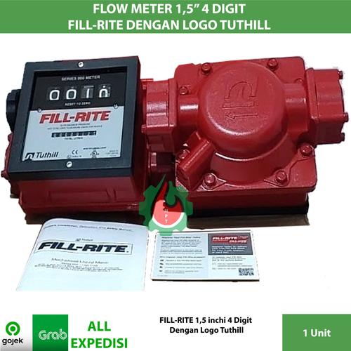Jual flow meter 1 1/2 inchi 4 digit logo tuthill fillrite/meteran solar ...