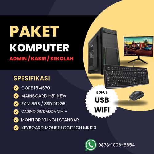 Jual Paket PC Komputer Rakitan Core i5 4570 Ram 8GB SSD 512GB Casing ...