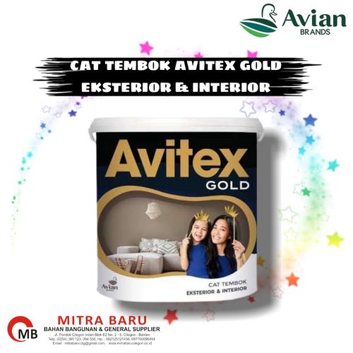 Jual Cat Tembok Avitex Emulsion Gold Base 25kg / AVITEX GOLD CAT TEMBOK ...