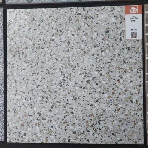 Jual Keramik Lantai 40x40 Kasar Motif Terazzo Asia Tile Omega Grey Kw1 ...