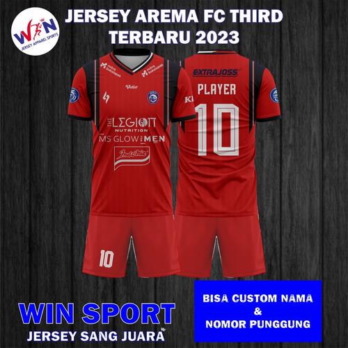 Jual Setelan Jersey Sepak Bola Klub AREMA FC Malang THIRD 3rd BRI Liga 1 2022-2023, Desain Full ...