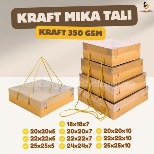Jual Box Mika Tali Kraft Kotak Jinjing Kemasan Kue Cake Roti Rice Box ...