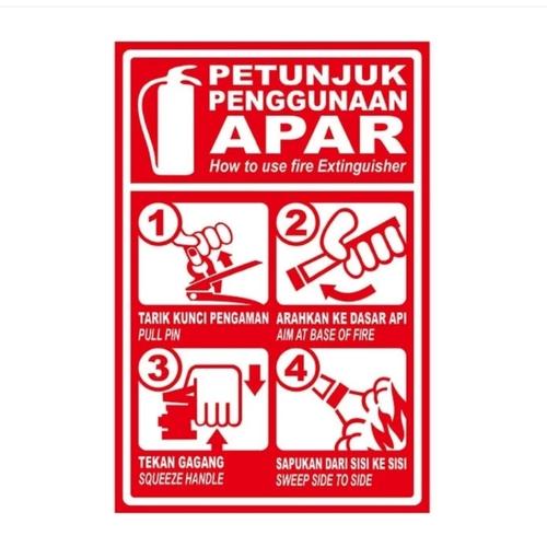 Jual STIKER VINYL CARA PENGGUNAAN APAR SIGN RAMBU K3 Uk. 20 x 30 CM ...