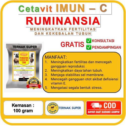 Jual CETAVIT IMUN C RUMINANSIA - Vitamin sapi kambing domba untuk daya ...