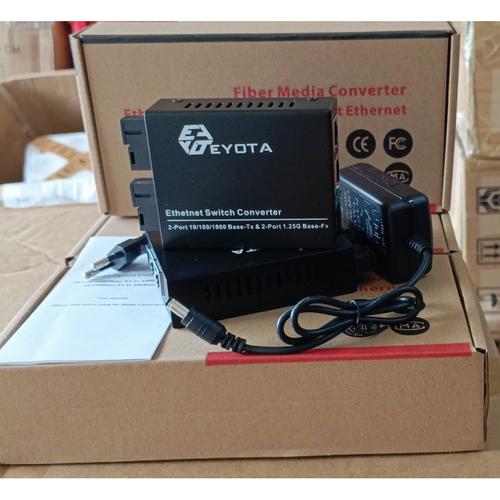 Jual Media Converter FO Eyota Fiber Optik Fiber Transceiver - 2FO 2 LAN ...