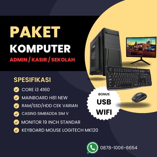 Jual Paket PC Komputer Rakitan Core I3 4160 Siap Pakai Fullset Admin ...