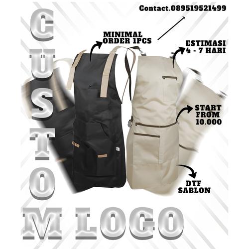 Jual Apron Celemek waterproof anti air CUSTOM Logo bahan premium ...