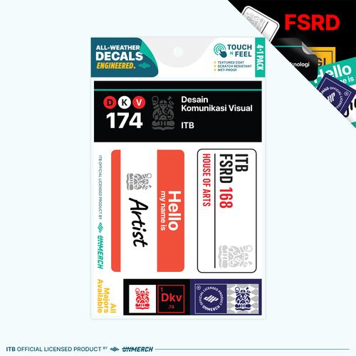 Jual Fakultas Seni Rupa dan Desain - Decal Sticker ITB Official Majors Pack - SR 170 - Kota ...