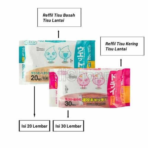 Jual Tisue Pel Lantai Basah Kering REFILL Cleaning WET DRY Sheets Alat ...