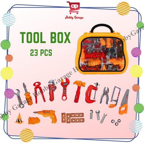 Jual Mainan ToolBox Tools set toys alat perkakas obeng Engineering Tool ...