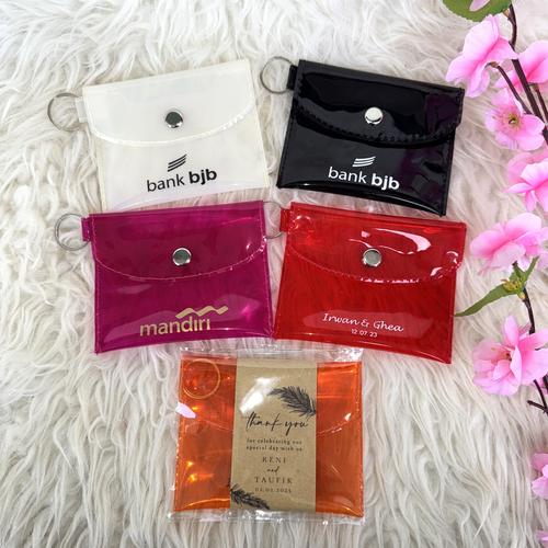 Jual Dompet Koin Card Holder Transparan Custom Sablon Nama Atau Logo ...
