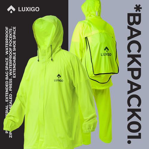 Jual Jas Hujan Ransel LUXIGO BACKPACK01 Raincoat Pria Wanita PVC 0.25 ...