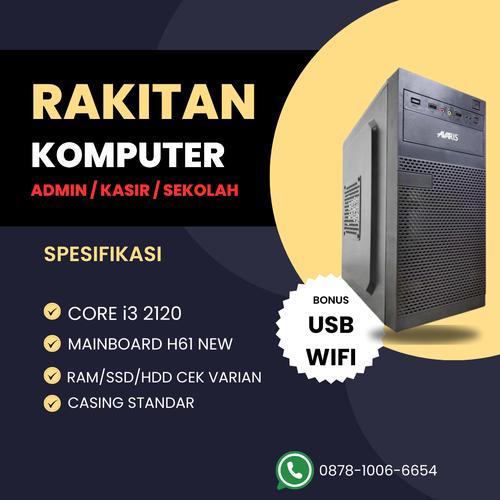 Jual PC Komputer CPU Rakitan Core I3 2120 Casing Standar Siap Pakai ...