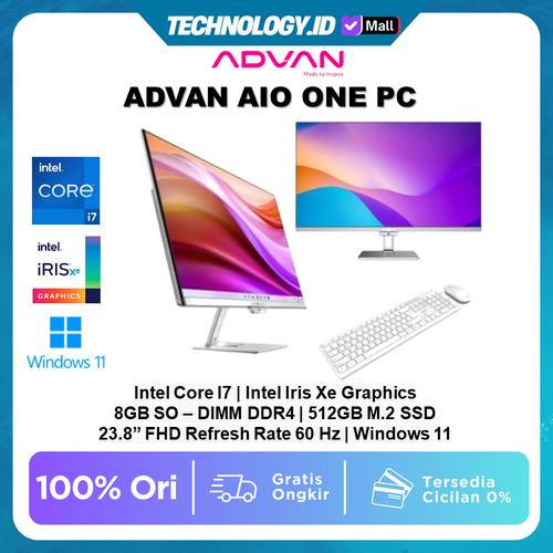 Promo ADVAN AIO One PC Intel I7 1280P 8Gb 512Gb Windows 11 Full HD ...