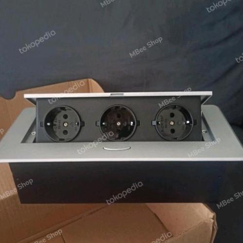 Jual READY STOP KONTAK MEJA MEETING TANAM 3 SOCKET POWER 2 STOP USB ...