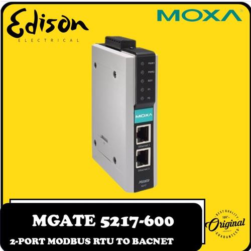 Jual MOXA Mgate 5217-600 2-port Modbus RTU/ASCII/TCP-to-BACnet/IPGateway - Jakarta Barat ...