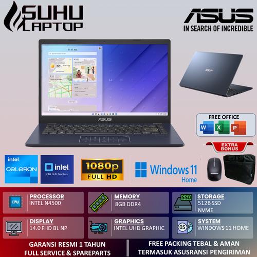 Jual Laptop Asus Vivobook Go 14 E140KA Intel N4500 8Gb 512Gb 14.0 Fhd ...