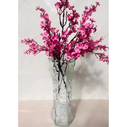 Jual Vas Kaca Bening Tinggi Besar Rigged Glass Flower Vase Vas Bunga ...