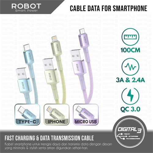 Jual ROBOT Cable Charging RSM100 / RSL100 / RSC100 Kabel Data 2.4A ...