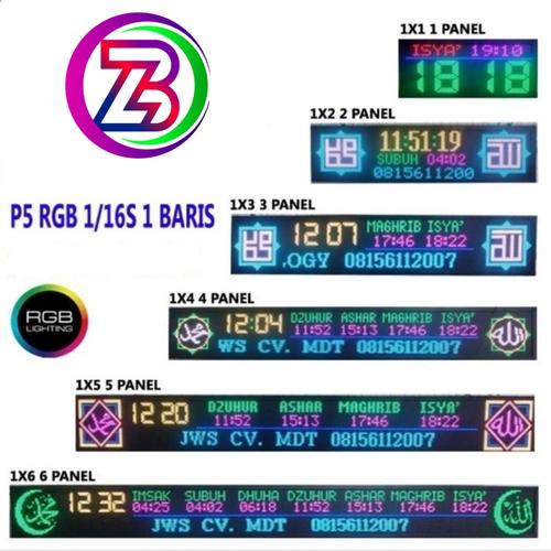 Jual Running Text JWS Khalifah Panel P5 Full Warna RGB fullset Indoor ...