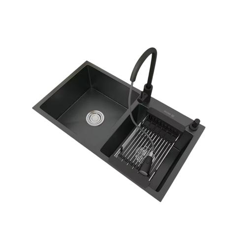 Promo kitchen sink stainless 8245 black hitam INOBE lengkap/bak cuci ...