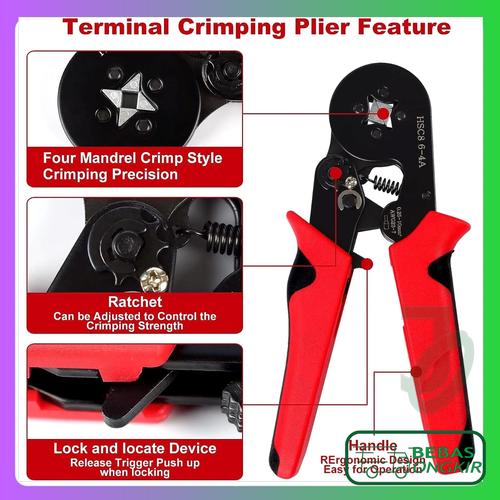 Jual Tang Crimper Terminal Cable Connector Four Mandrel Crimping Plier ...