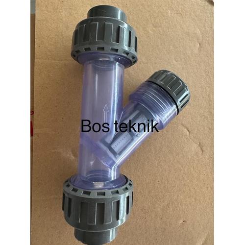 Jual Y Strainer Clear Double Union PVC 1 inch Fitting PVC Pipa PVC ...