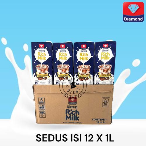 Jual UHT Diamond RICH MILK Plain 1L / Susu UHT Diamond RICH MILK Plain ...