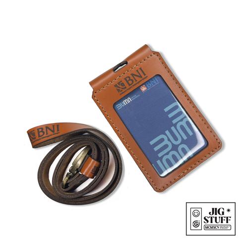 Promo ID Card Kulit Sapi Asli & Name Tag Holder / Lanyard - Kustom ...