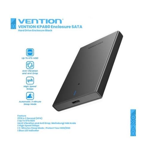 Jual Vention Enclosure SATA Hard Drive Enclosure Black (USB 3.0 Micro-B ...