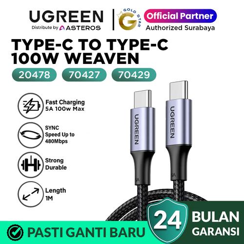 Jual Ugreen Kabel Data Type C To Type C 2.0 PD Fast Charging 100W 5A ...