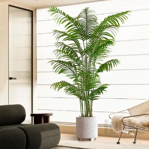 Jual (NEW2025) DAUN PALEM PLASTIK DAN POT 85CM / DAUN PALEM JUMBO ...