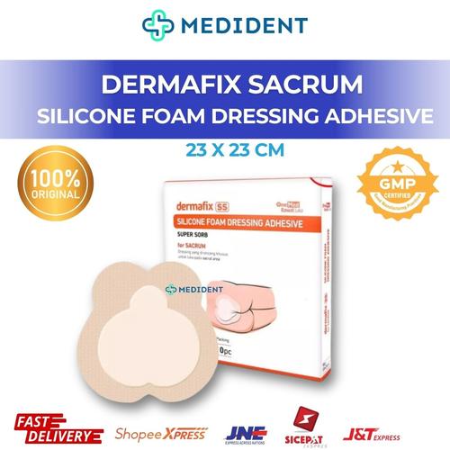 Jual Dermafix SS Silicone Foam Dressing Adhesive Sacrum / Plester Luka ...