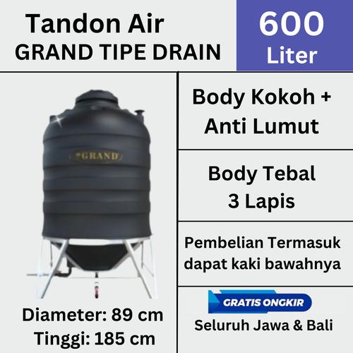 Jual Tangki Tandon Toren Air 600 Liter Tedmond Grand Drain 600 Liter ...