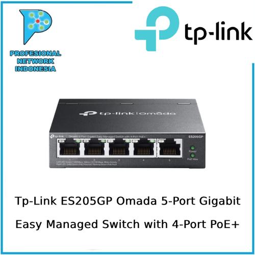 Promo Tp-Link ES205GP Omada 5-Port Gigabit Easy Managed Switch with 4 ...
