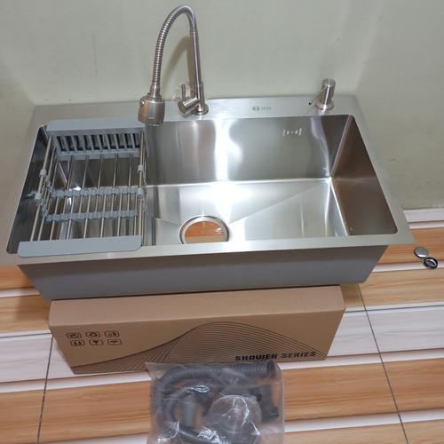 Jual komplit kitchen sink 7545/murah bak cuci piring 7545/wastafel ...