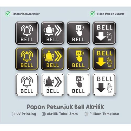 Jual Papan Petunjuk Bell Akrilik / Acrylic Sign Signage Bell / Tanda ...