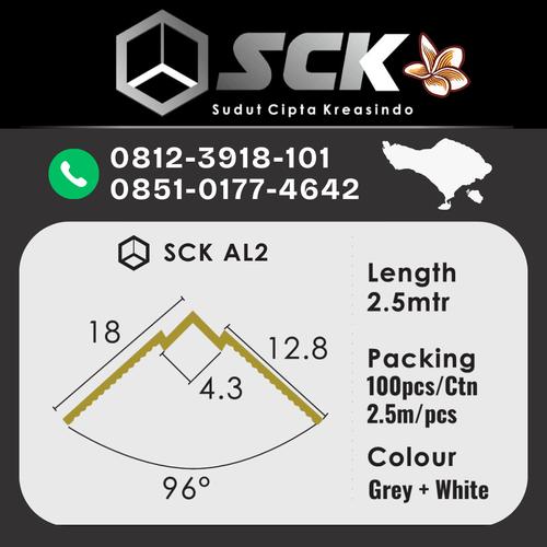 Jual Corner Bead / Inner Bead SKC AL 2 CW Sudutan Dalam Tembok UPVC ...