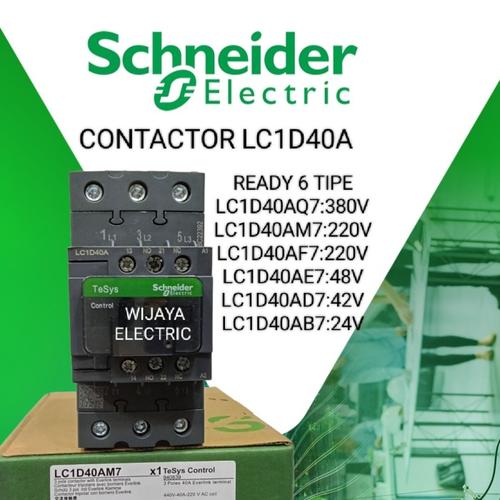 Jual contactor kontaktor Schneider lc1d40af7 110vac 3phase original ...