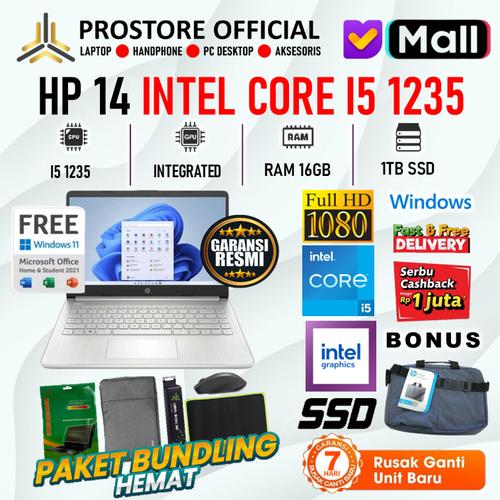 Promo HP 14 I5 1235 16GB 512GB MS OFFICE HOME STUDENT 2021 OHS 2021 ...
